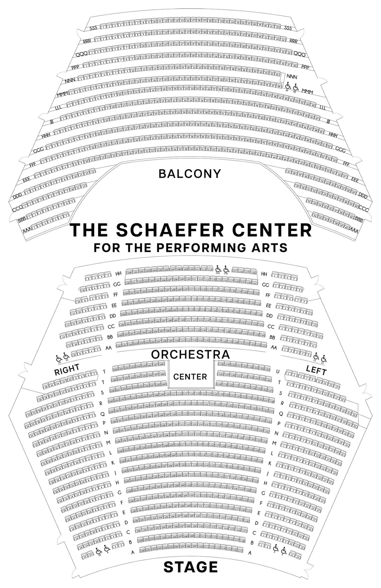 Venue Seating Chart | Schaefer Center for the Performing Arts ...